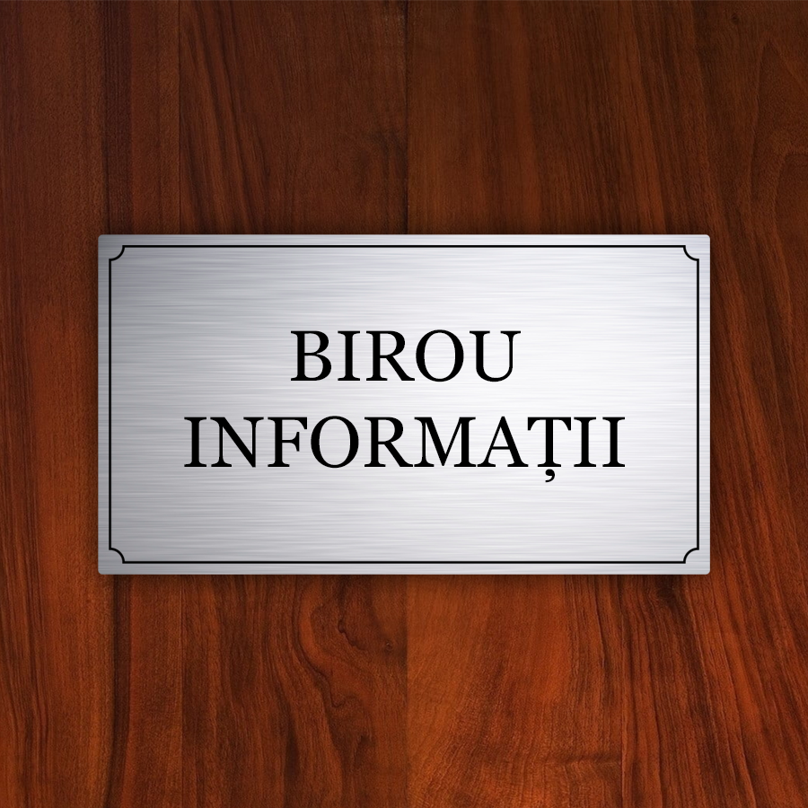 Placuta informativa din ABS mare